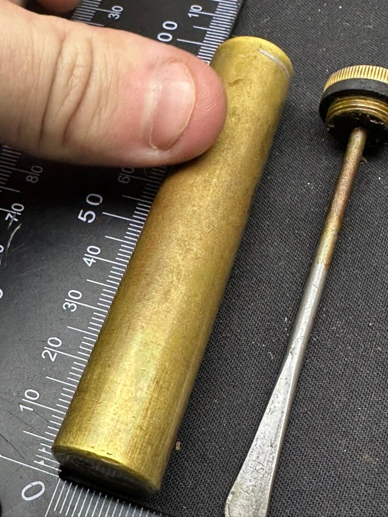 Original WW2 British Army Brass SMLE Lee Enfield Oil Bottle - H.J&S ...