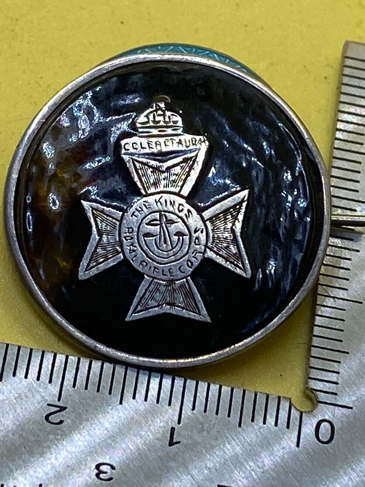 Original WW1/WW2 King's Royal Rifle Corps Silver Hall Marked Sweetheart ...