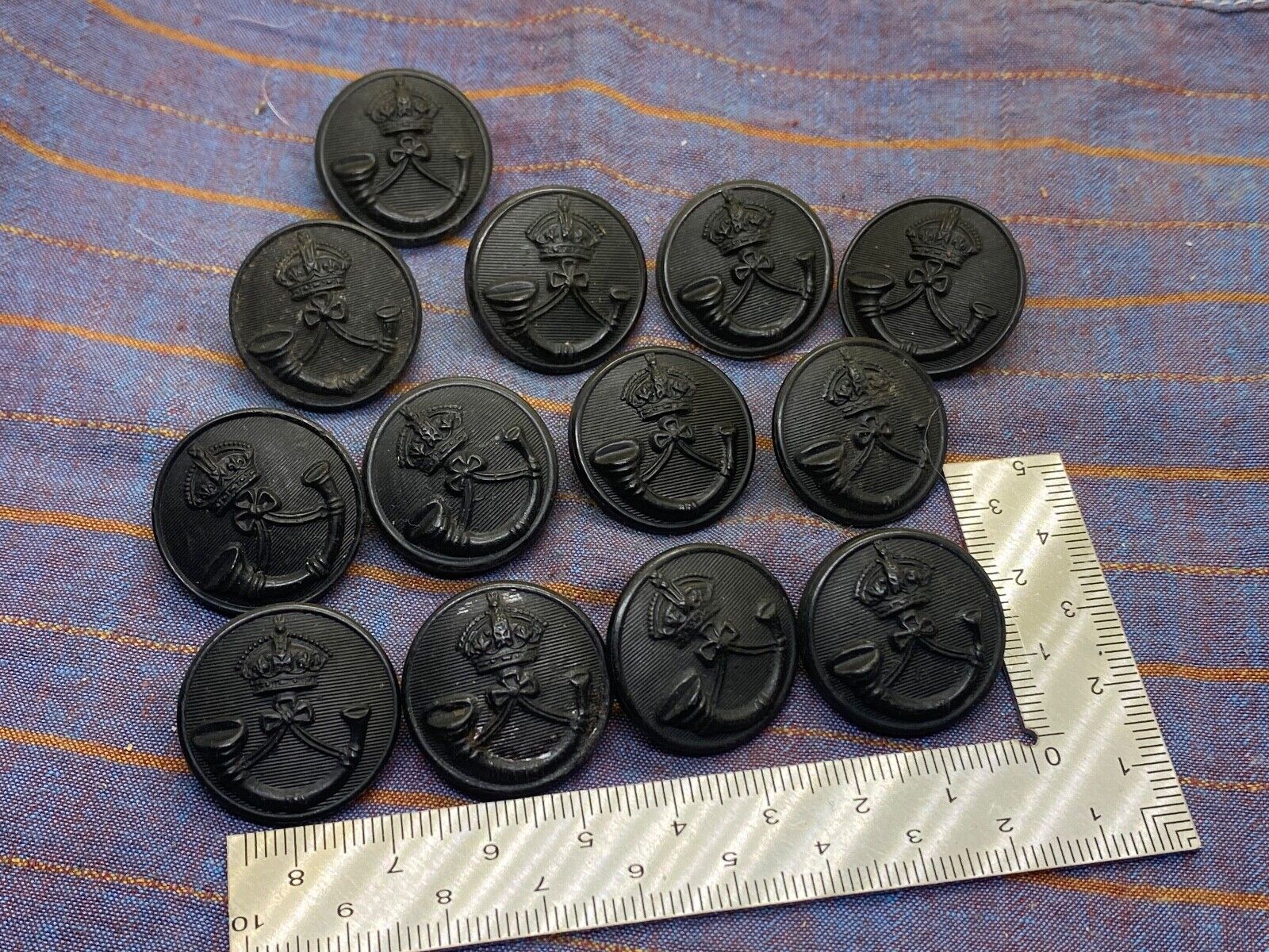 Original WW1/ WW2 British Army Light Infantry Compressed King's Crown ...