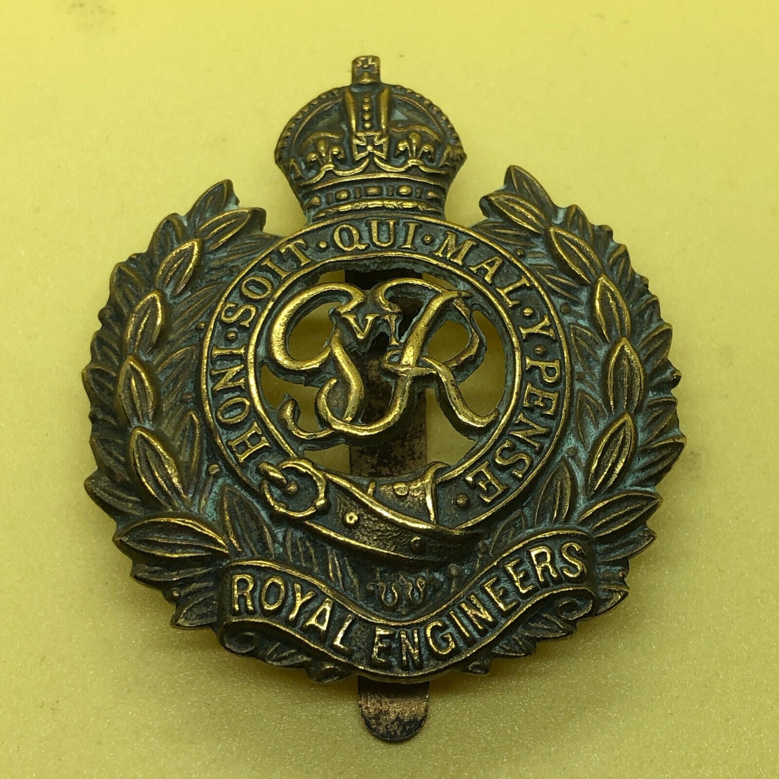 Original WW2 British Army Royal Engineers RE Cap Badge | For Sale | The ...