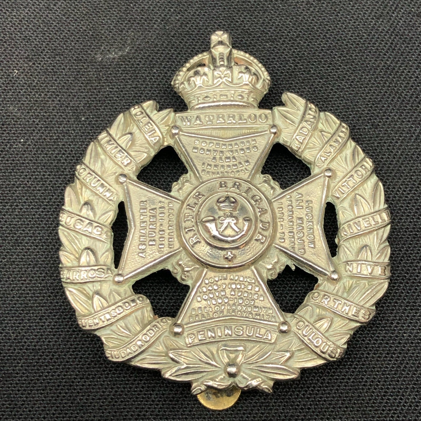 Original WW1 British Army Cap Badge - Rifle Brigade (The Prince Consort ...