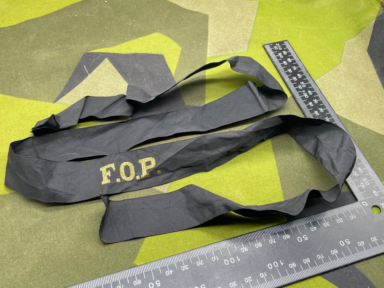 Original British Royal Navy Cap Tally for FOP