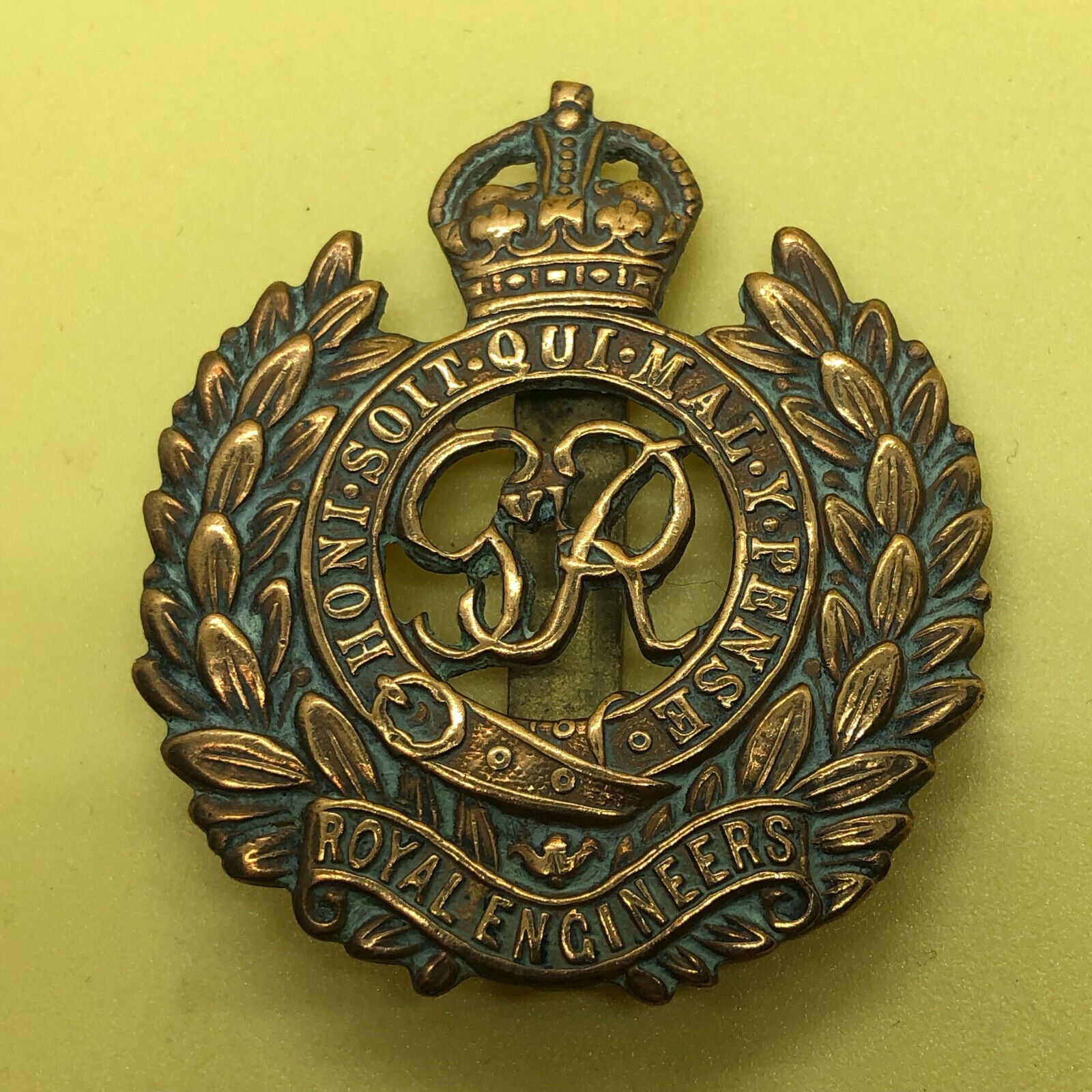 Original WW2 British Army Royal Engineers RE Cap Badge | For Sale | The ...