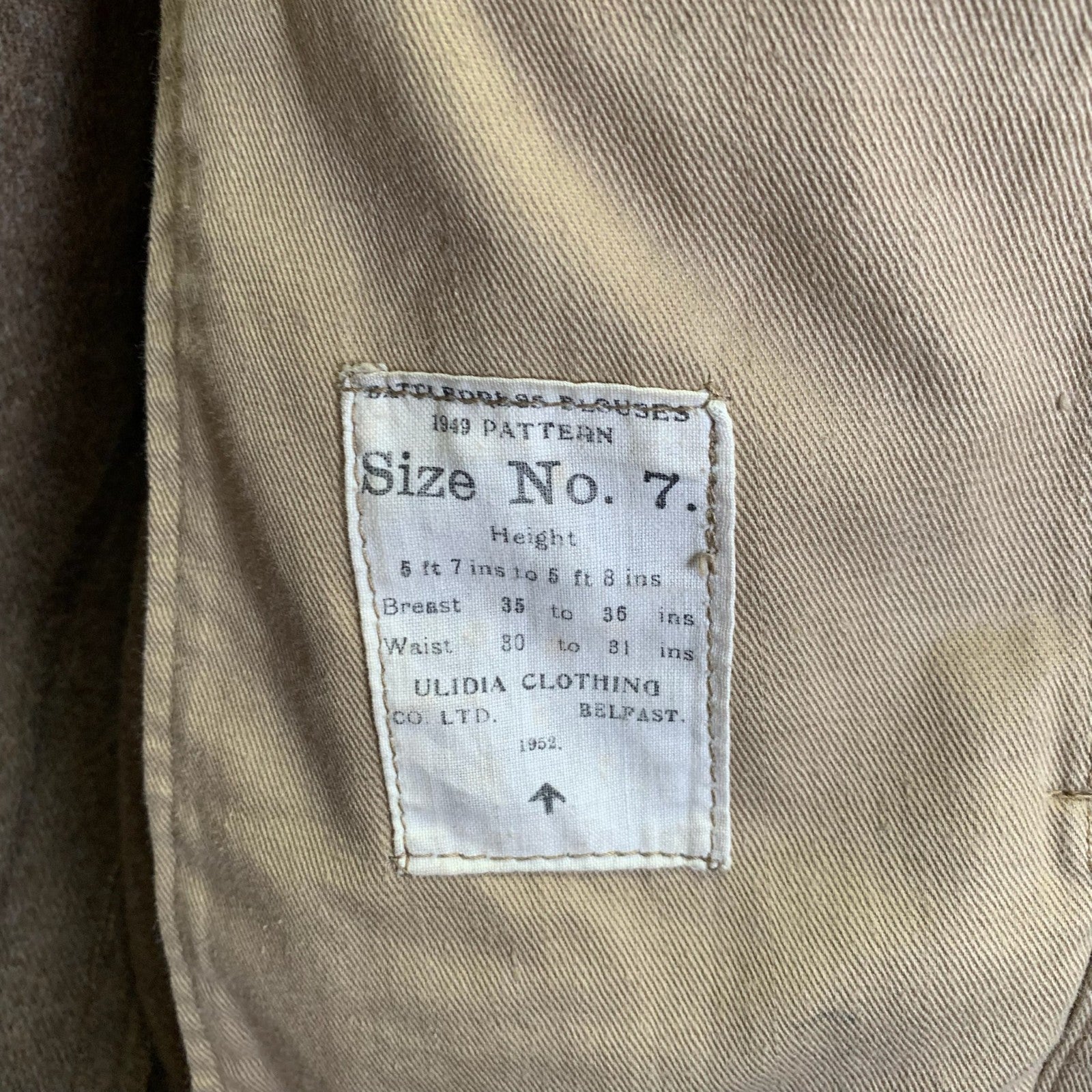 Original British Army Serge Battledress Uniform Jacket - Oxs & Bucks ...