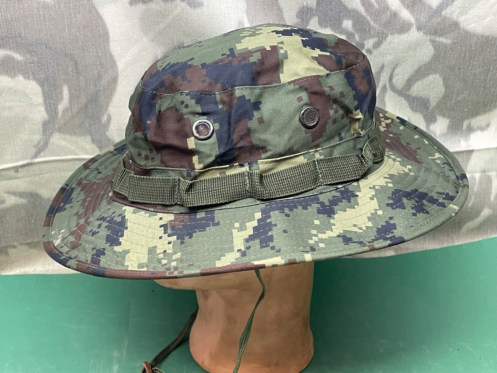 Genuine US Army Jungle Camouflage Boonie Sun Hat Hot Weather Type II