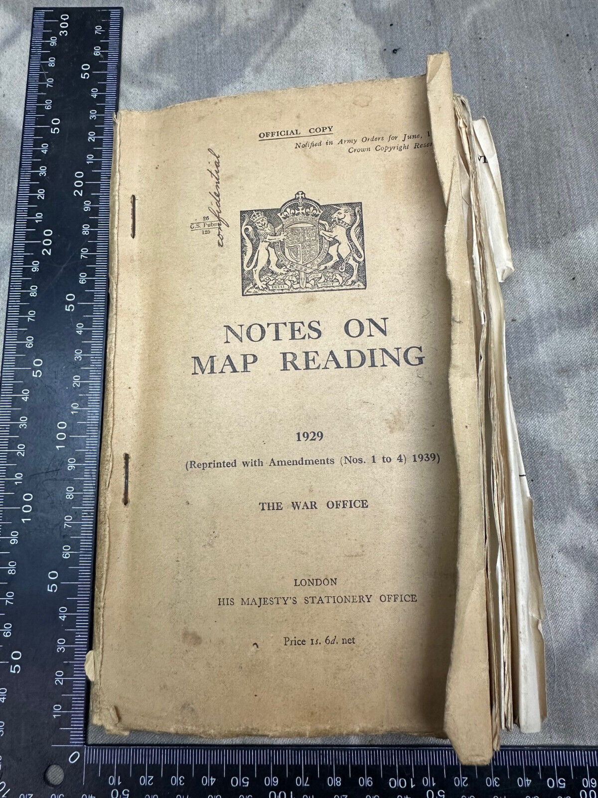 Original WW2 British Army "Notes on Map Reading" Booklet 1939 | For ...