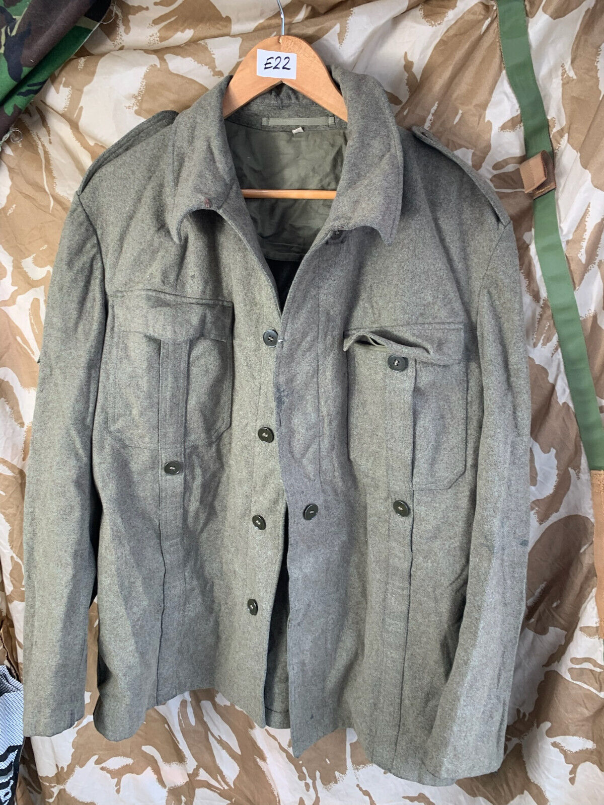 West German Field Jacket Green Wool Shirt Military Uniform Germany ...