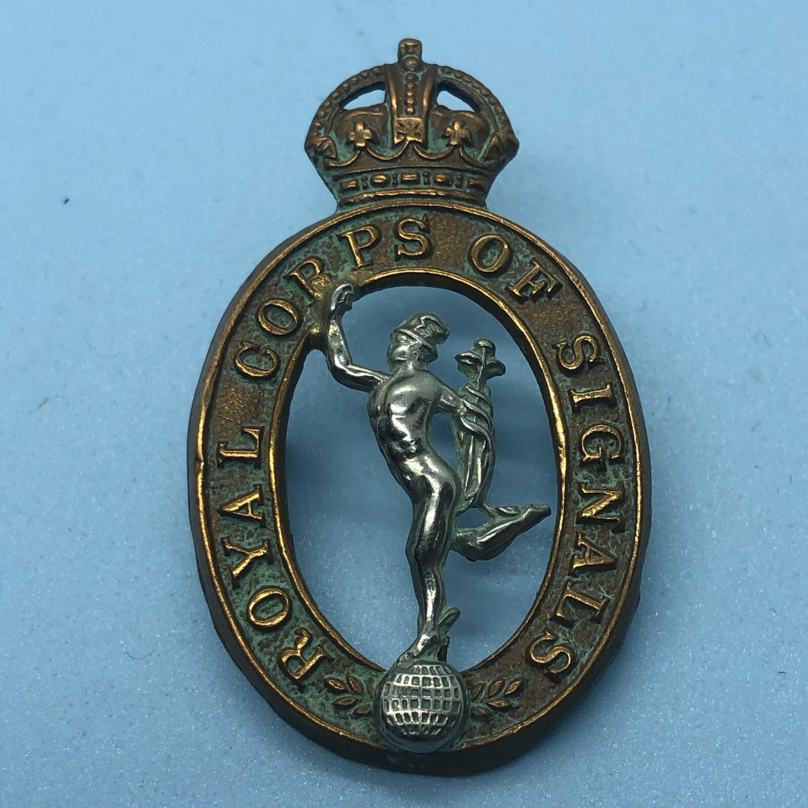 Original WW2 British Army Collar Badge - Royal Corps of Signals RCOS ...