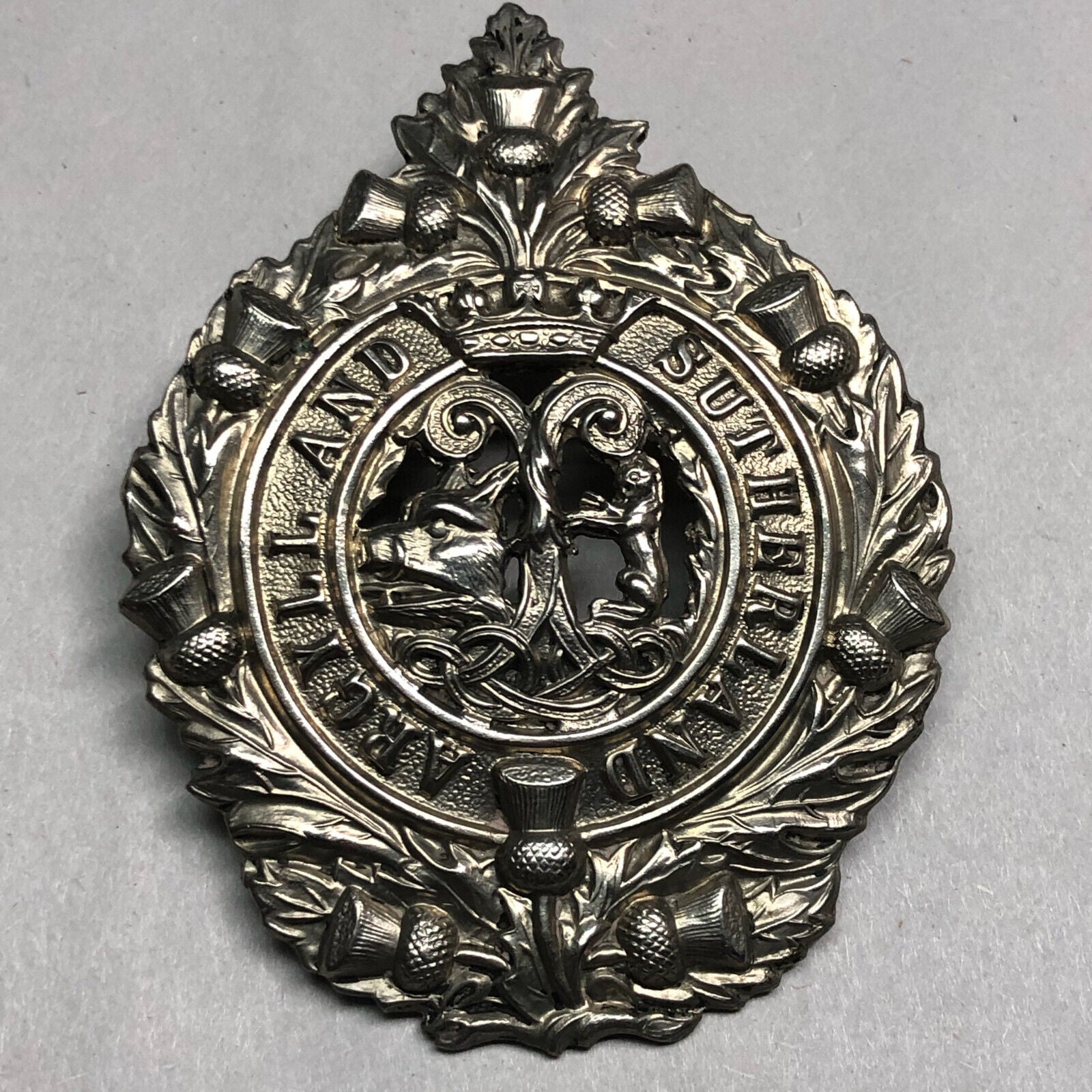 Original WW1 British Army Argyll and Sutherland Highlanders Cap Badge ...