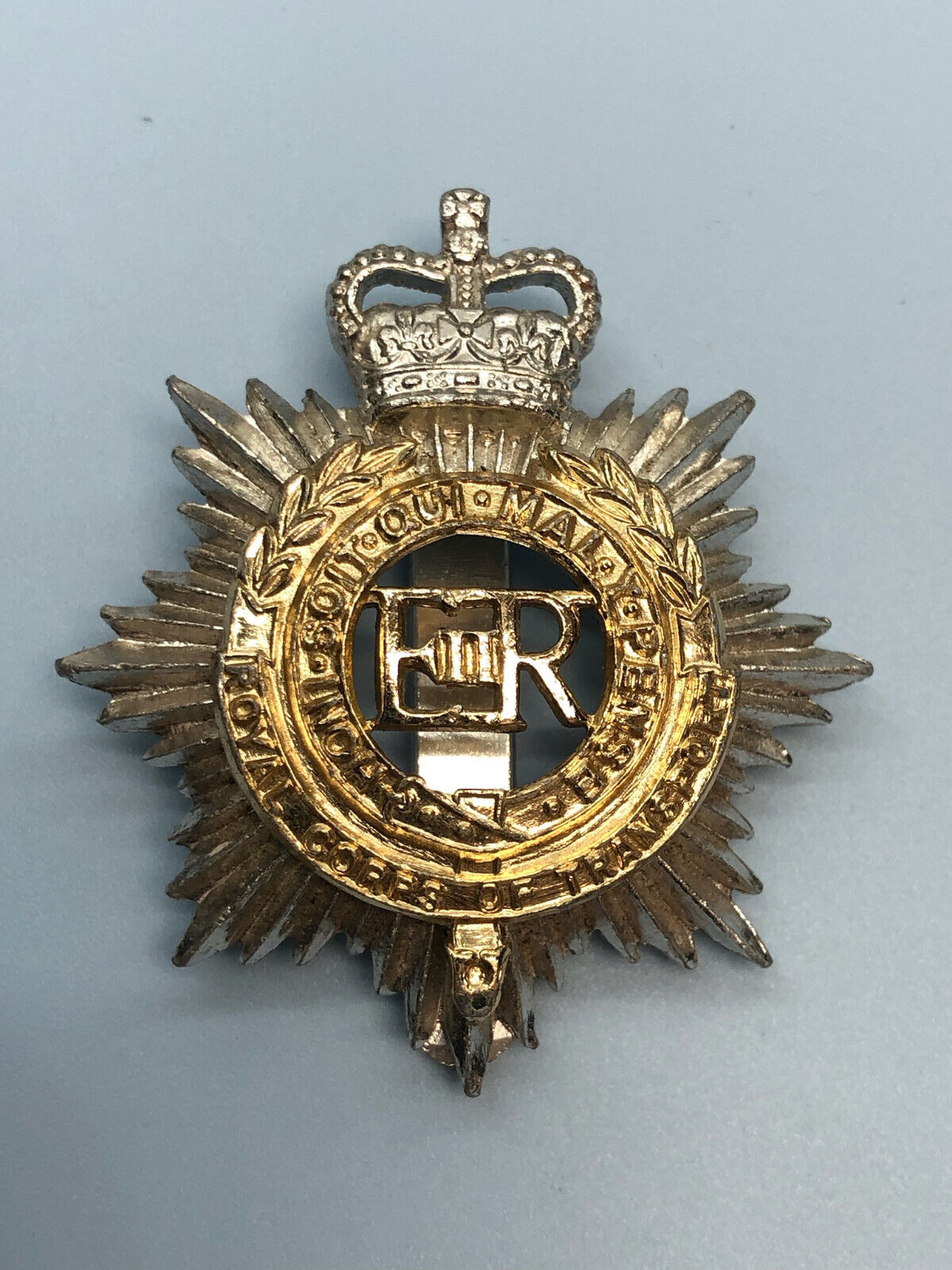 Genuine British Army Royal Corps of Transport RCT Staybrite Cap Badge ...