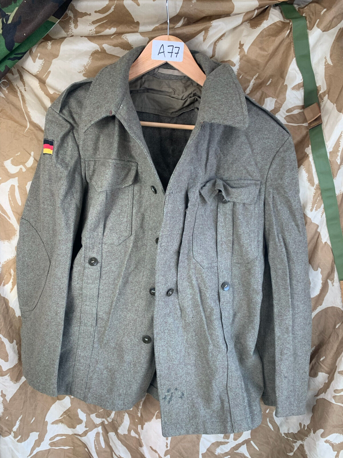 West German Field Jacket Green Wool Shirt Military Uniform Germany ...