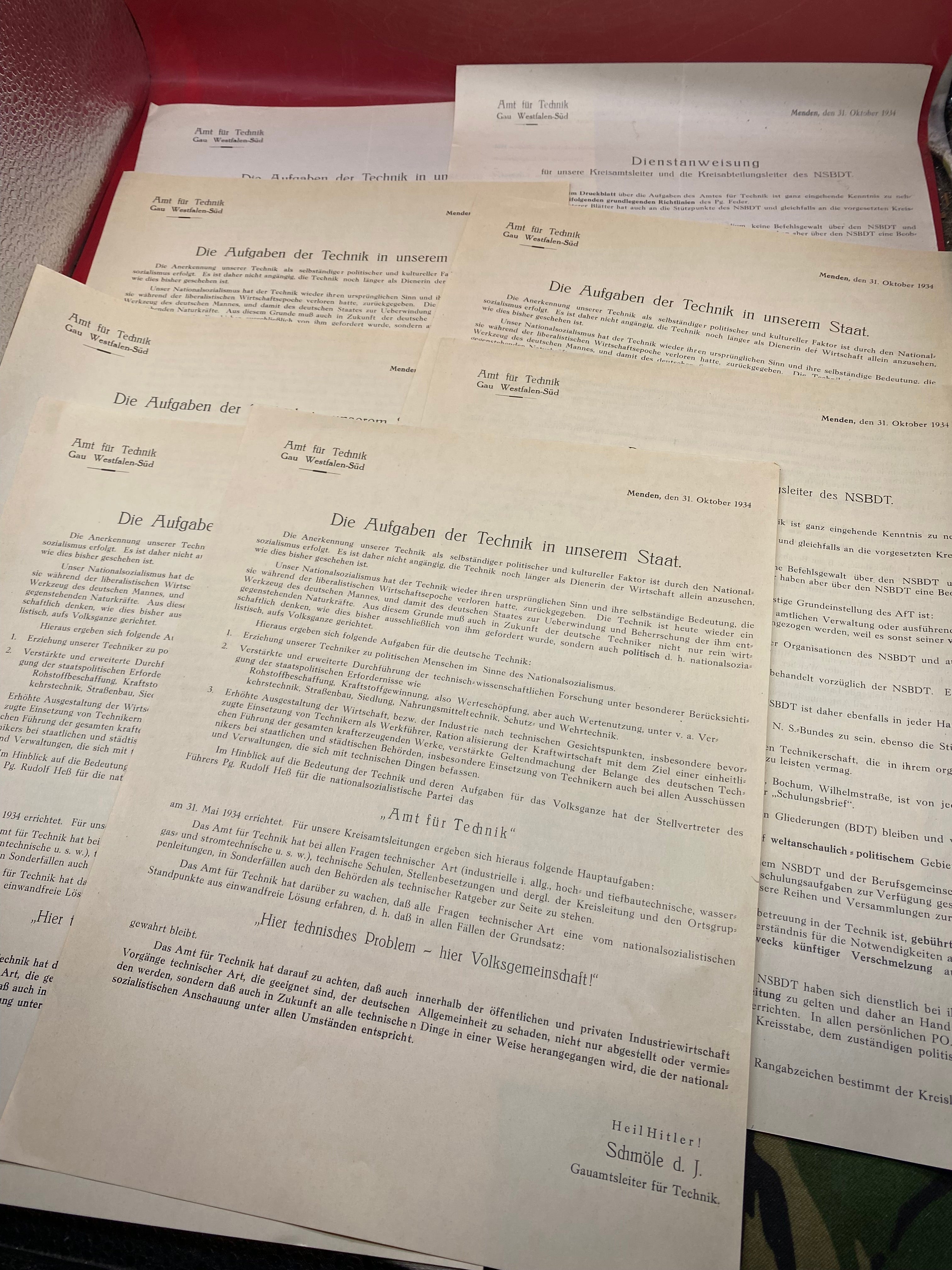 Group of WW2 German Technical School Letters. | For Sale | The ...