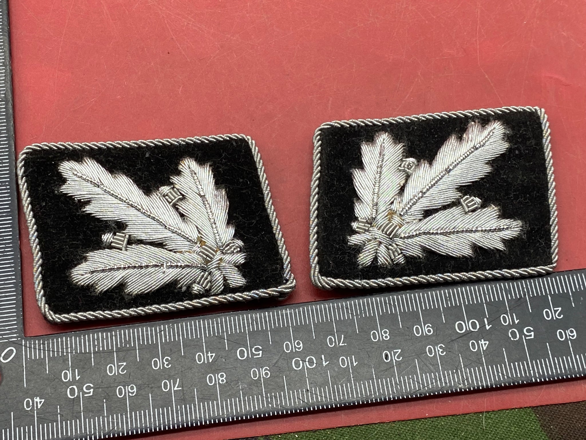 Pair of WW2 German SS High Ranking Officer's Collar Tabs – The ...
