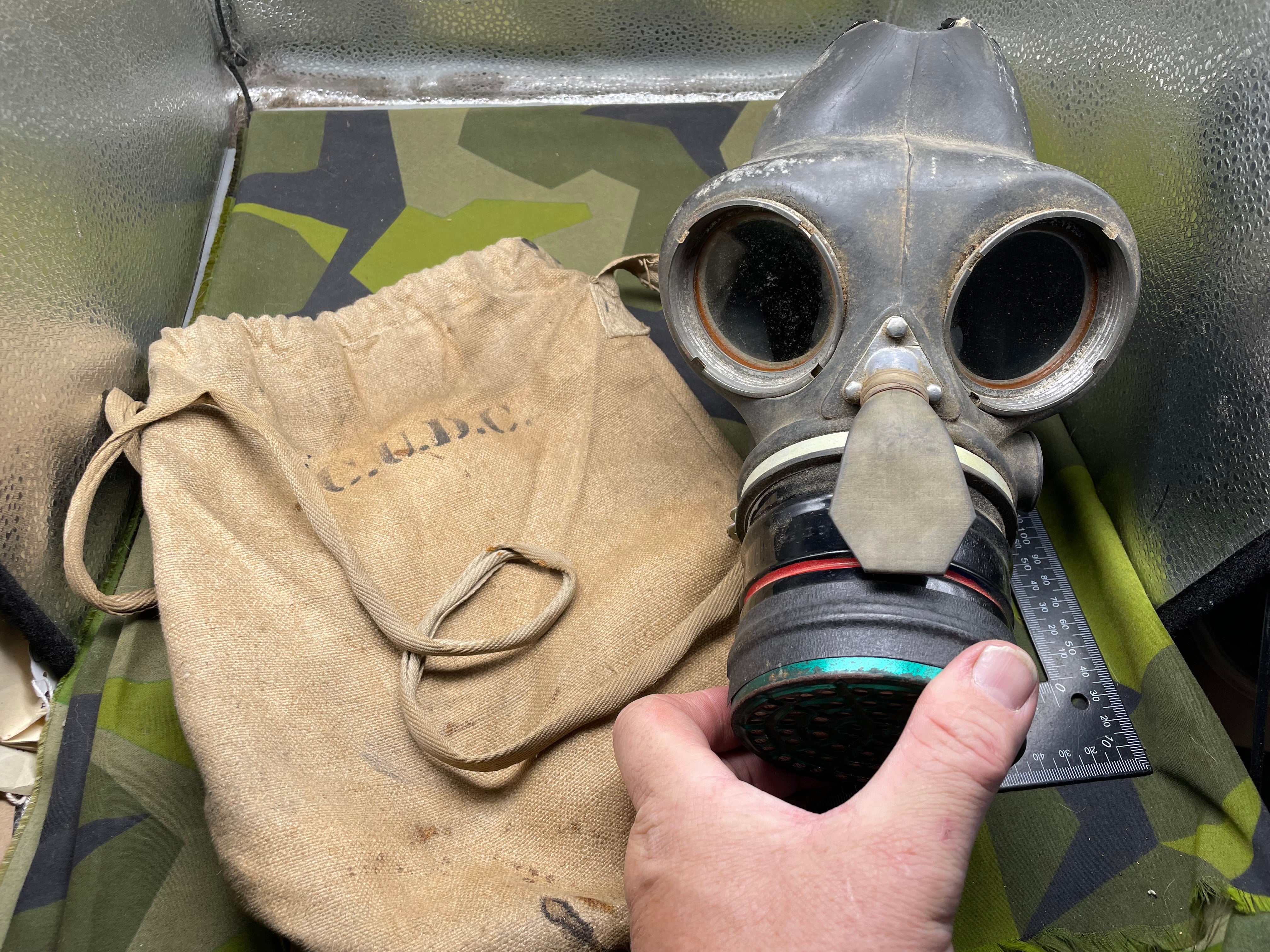Original British Home Front Warden's Gas Mask in Marked Bag | For Sale ...