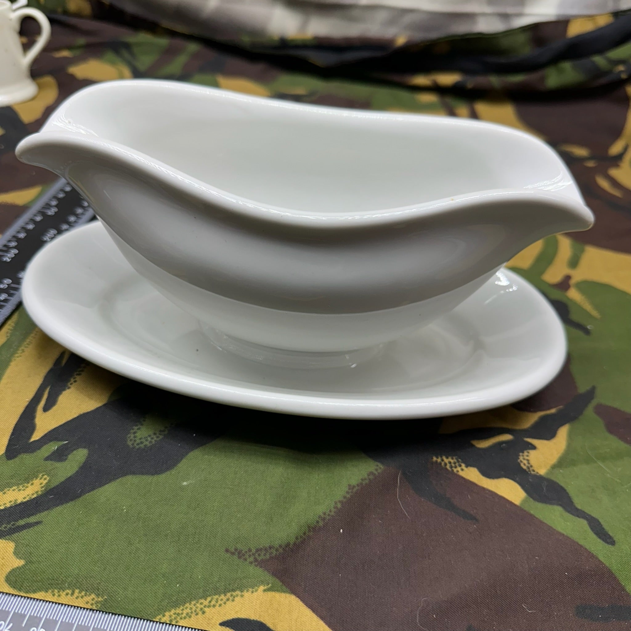 Original WW2 German Army Heer Porcelain Gravy Boat - KPM 1942