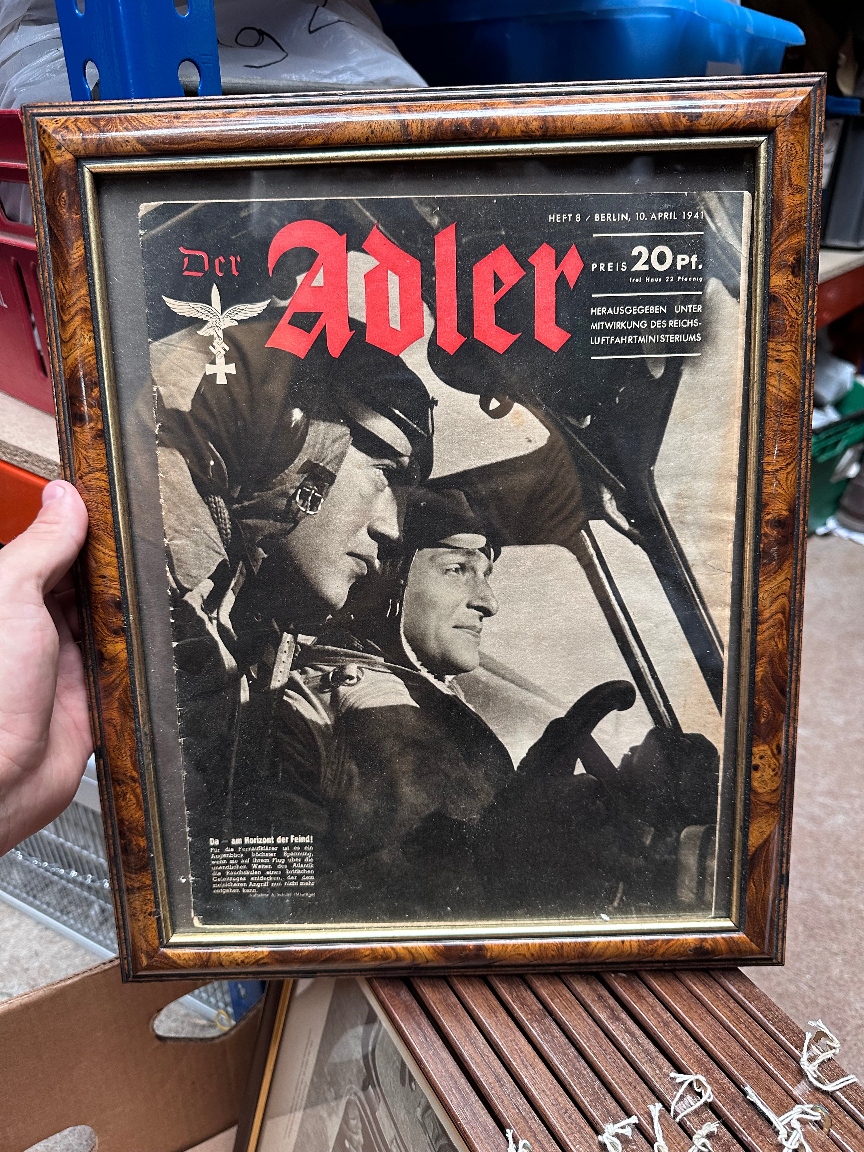 Original WW2 German Der Adler Magazine Framed for Display | For Sale ...